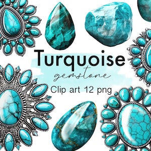 Turquoise Gemstone Png Clipart Digital Download for Commercial Use ...