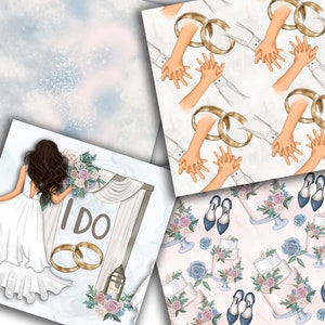 Bride Paper, Wedding Backgrounds, Floral Pattern, Fashion Paper Pack ...