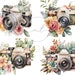 Photo Camera With Flowers Png Instant Download for Commercial Use ...