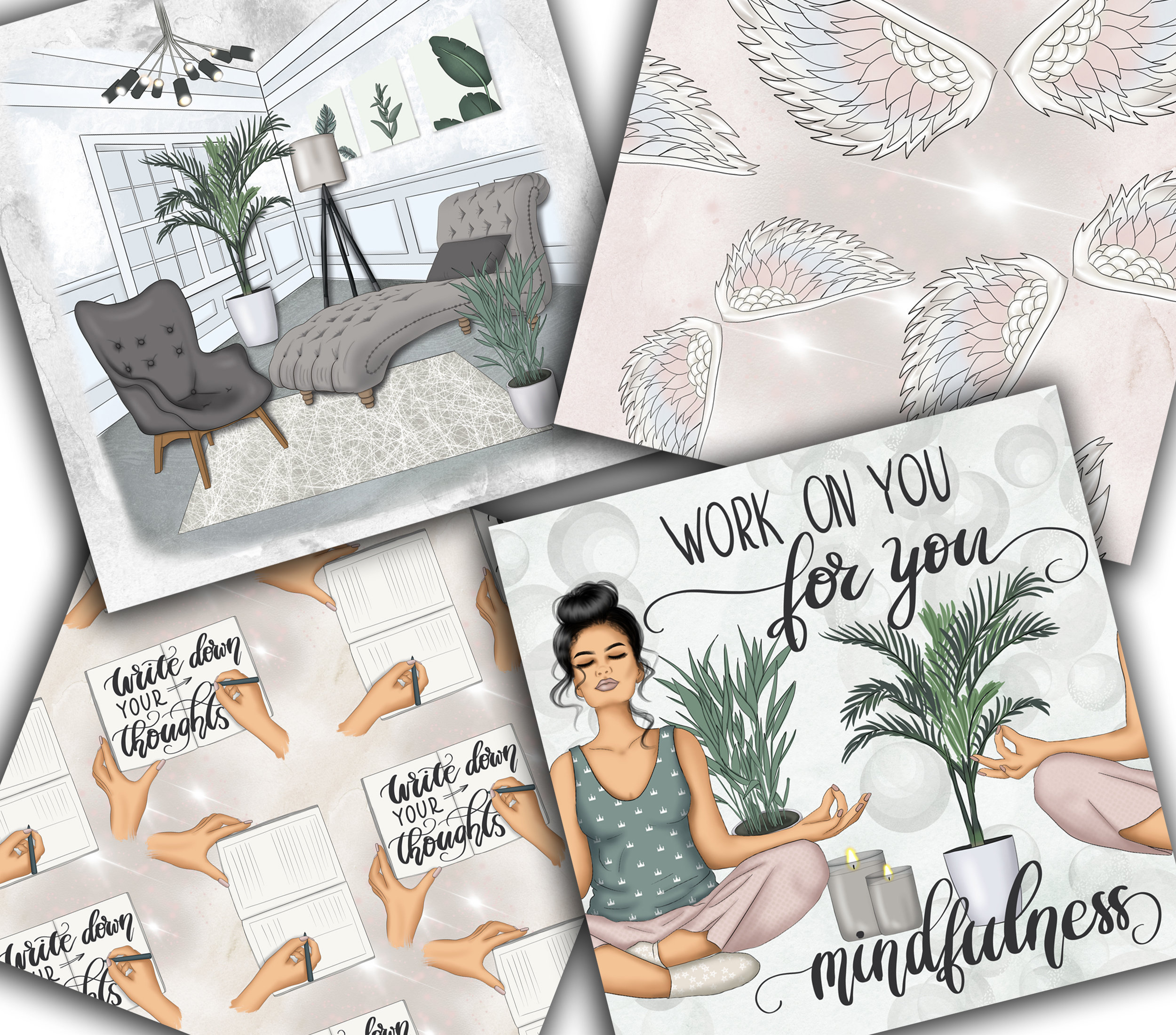 Yoga Papers Surface Patterns Design Papers African - Etsy