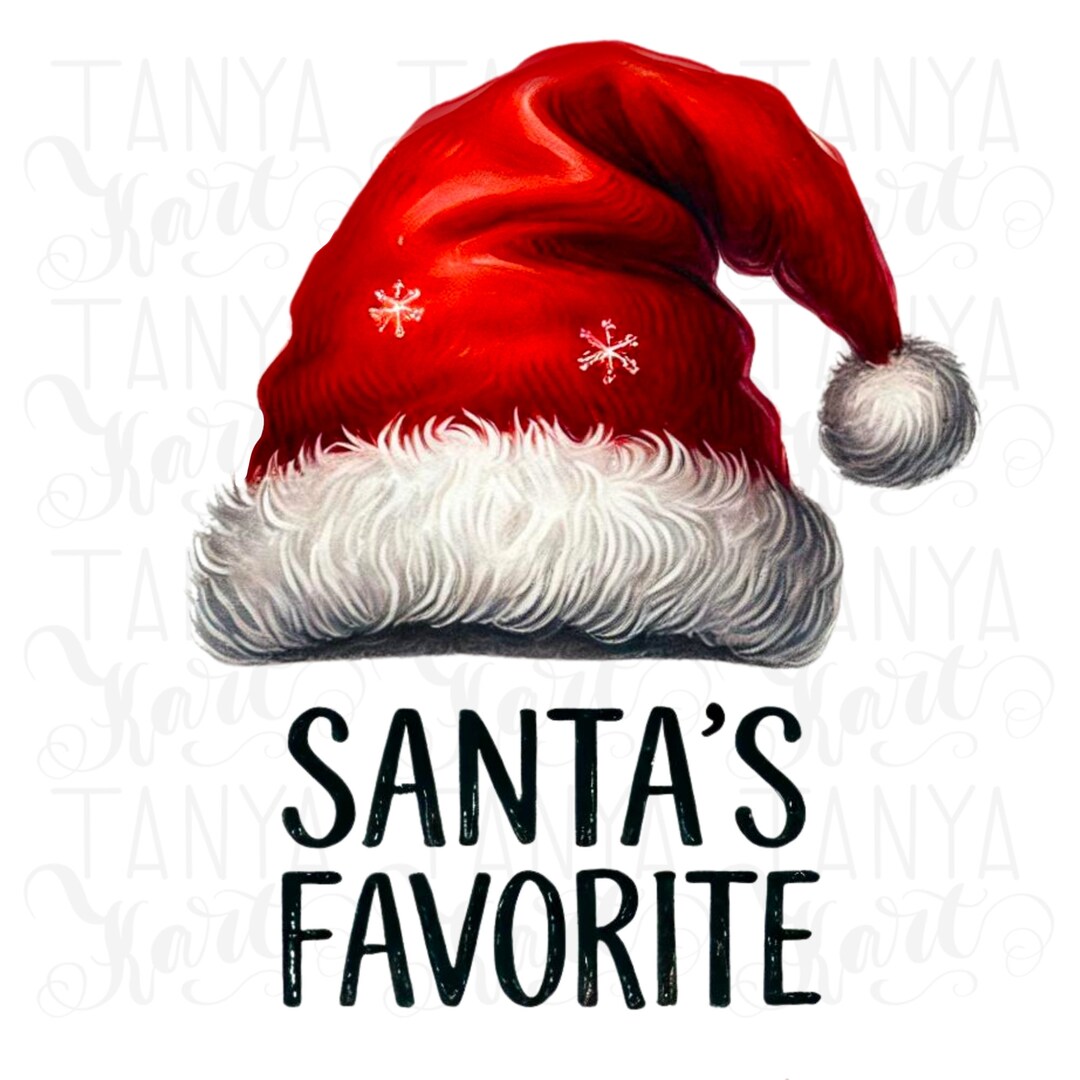 Santas Favorite Printable PNG, Festive Holiday Digital File, Retro ...