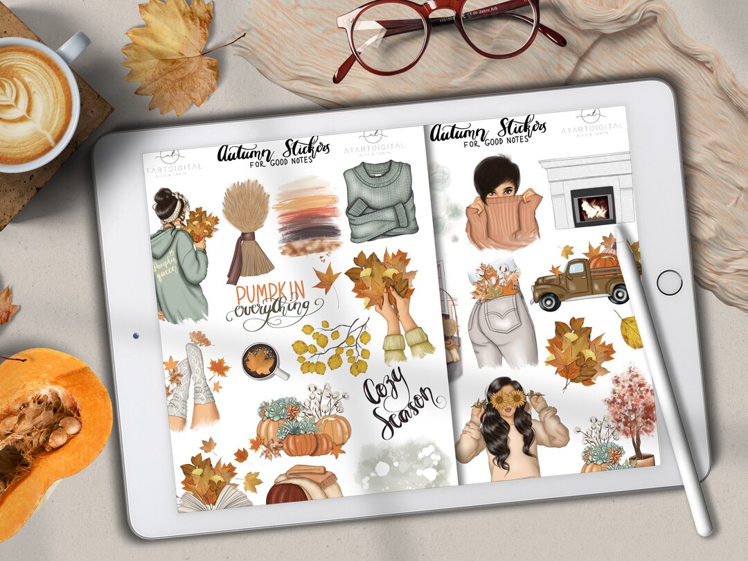 Fall Digital Stickers for Goodnotes Digital Planners, Notability ...