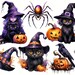 Spooky Halloween Witches PNG Clipart Bundle Mystical Fantasy - Etsy