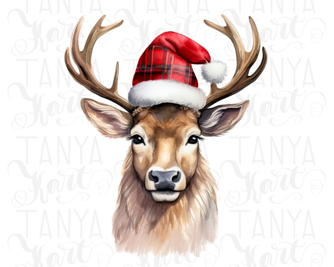 Christmas Deer Sublimation Designs, Ready to Press Digital Prints for ...