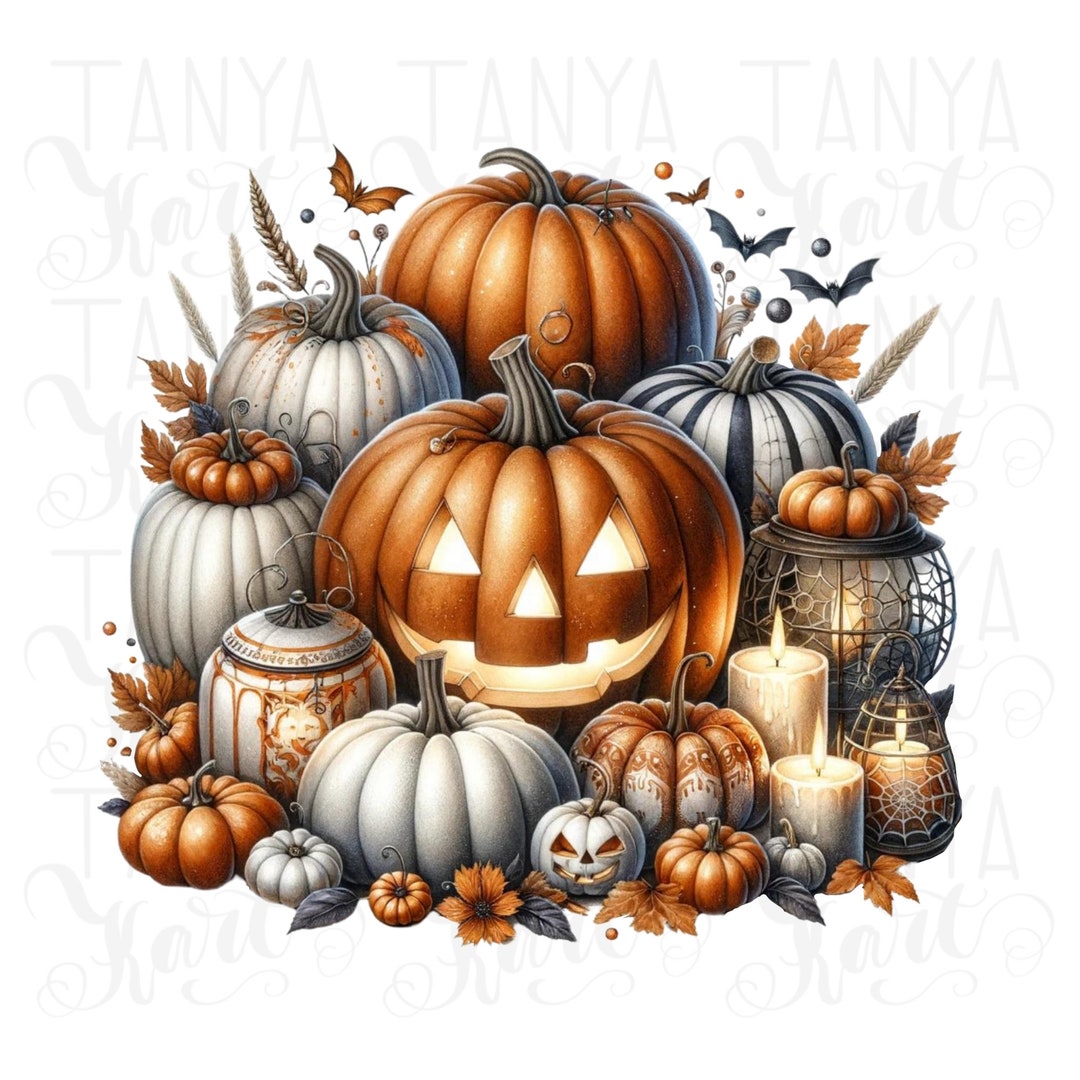 Transparent Pumpkin Season PNG Designs for Card Making, Halloween ...