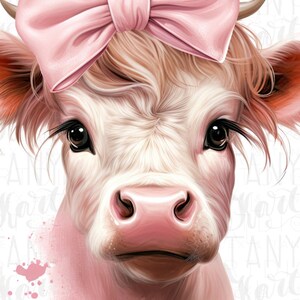 Little Pink Cow PNG Digital Download for Sublimation Prints and T-shirt ...