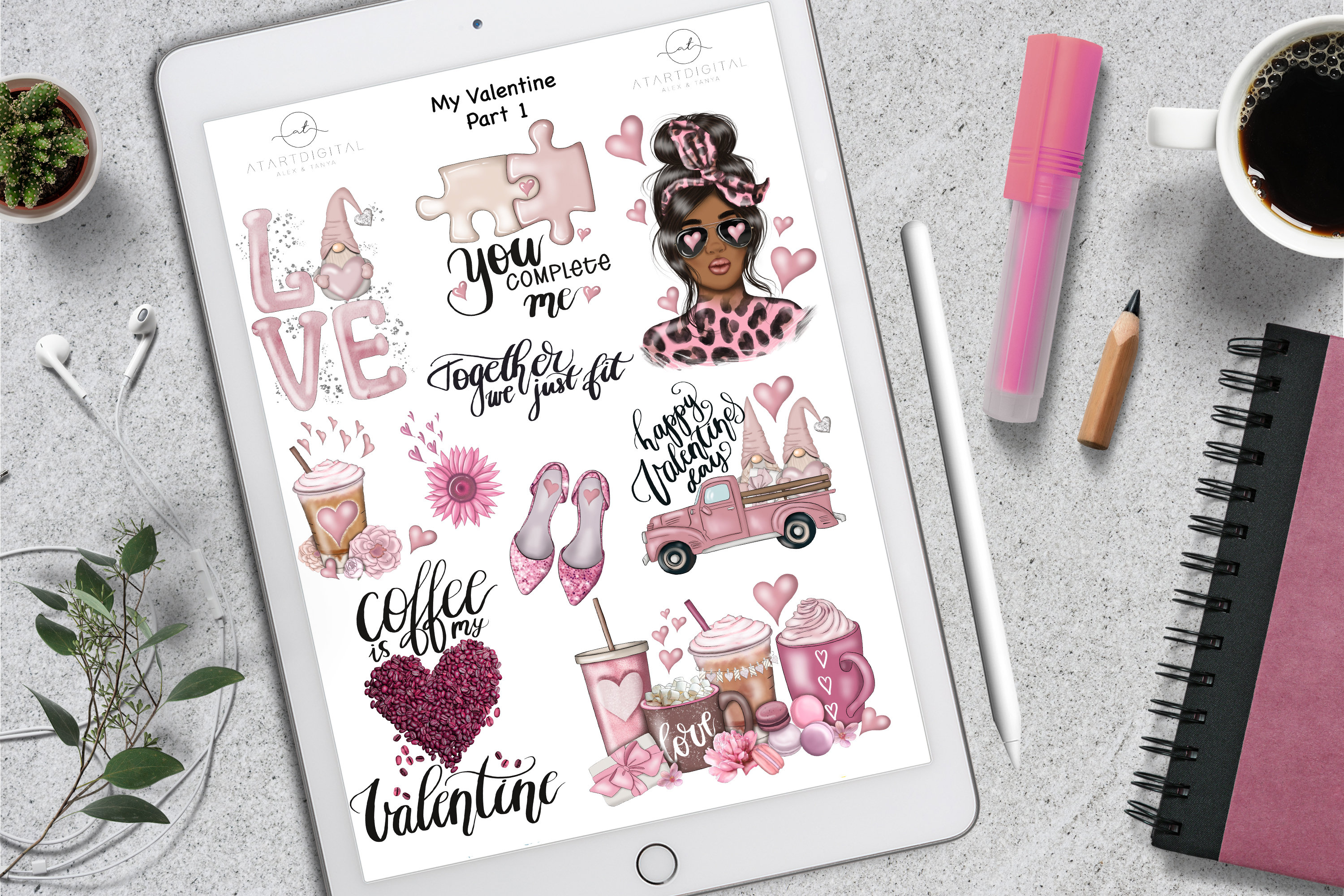 Valentine's Day Goodnotes Love Icons Goodnotes Stickers - Etsy