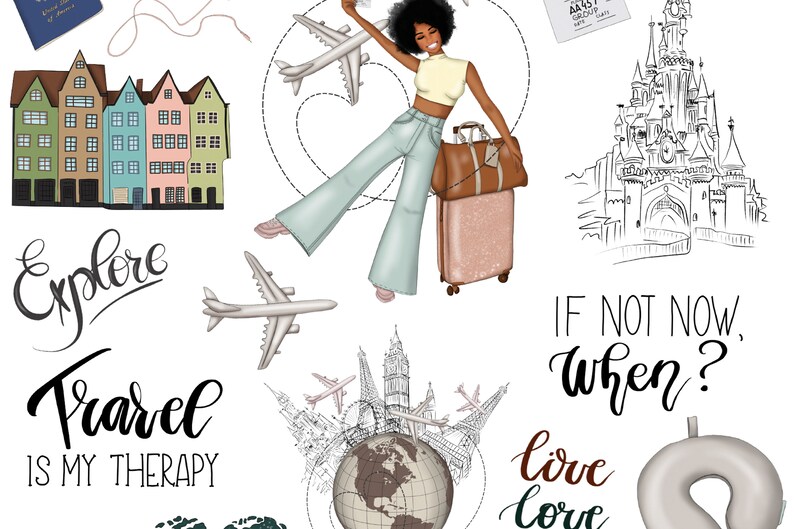 Goodnotes Stickers, Travel Icons, Goodnotes 5, Travel Stickers, African ...
