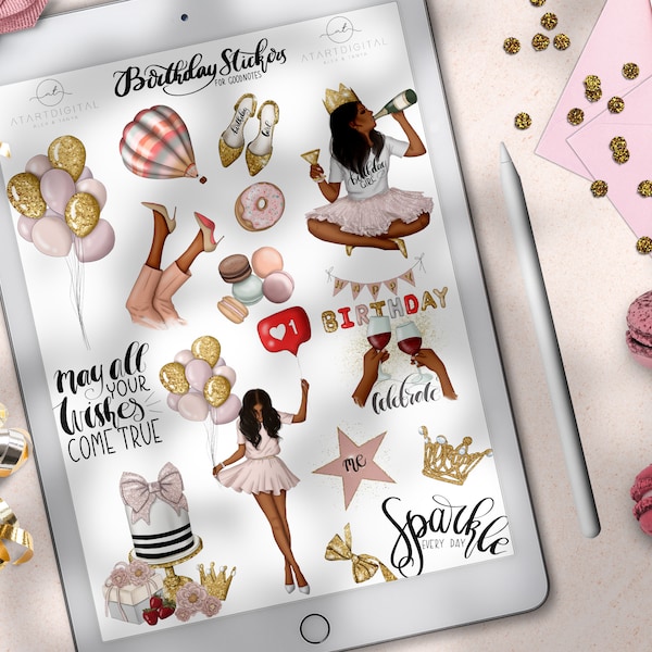 Birthday Planner Stickers - Etsy