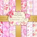 Pink Digital Paper-valentine's Day-love Watercolor-hearts | Etsy