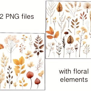 Fall Flowers Clipart Bundle: Autumn Floral Bouquets Vintage Designs for ...