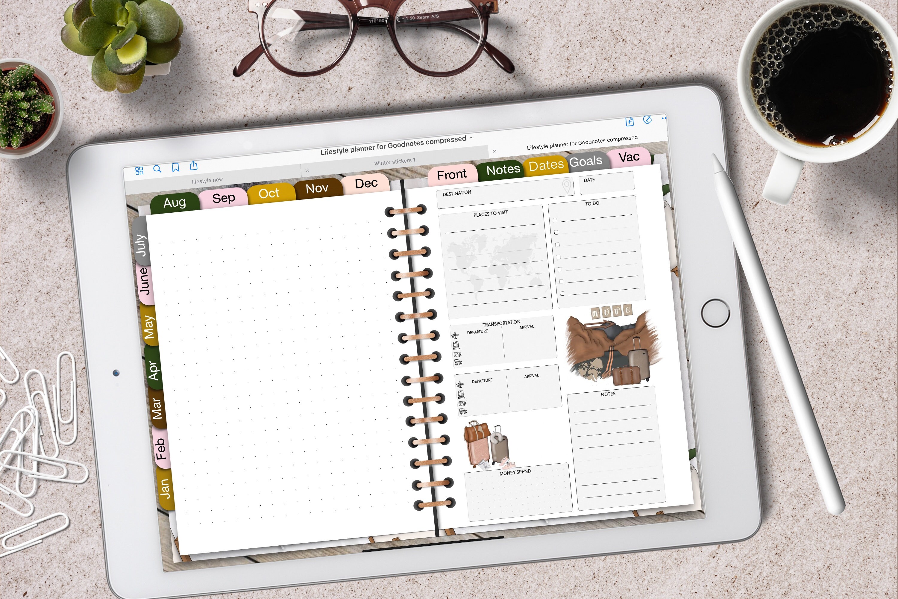 Goodnotes Planner Digital Planner Undated PlannerDigital Etsy
