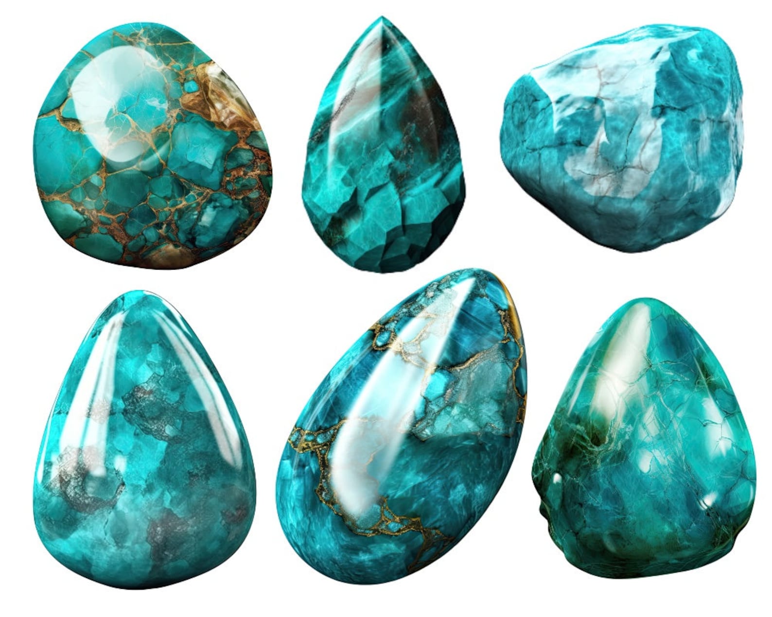 Turquoise Gemstone Png Clipart Digital Download for Commercial Use ...