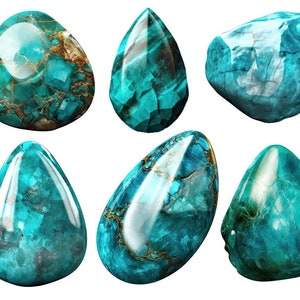 Turquoise Gemstone Png Clipart Digital Download for Commercial Use ...