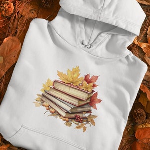 Autumn Png Book With Fall Leaves - Digital Download Art for Reading ...