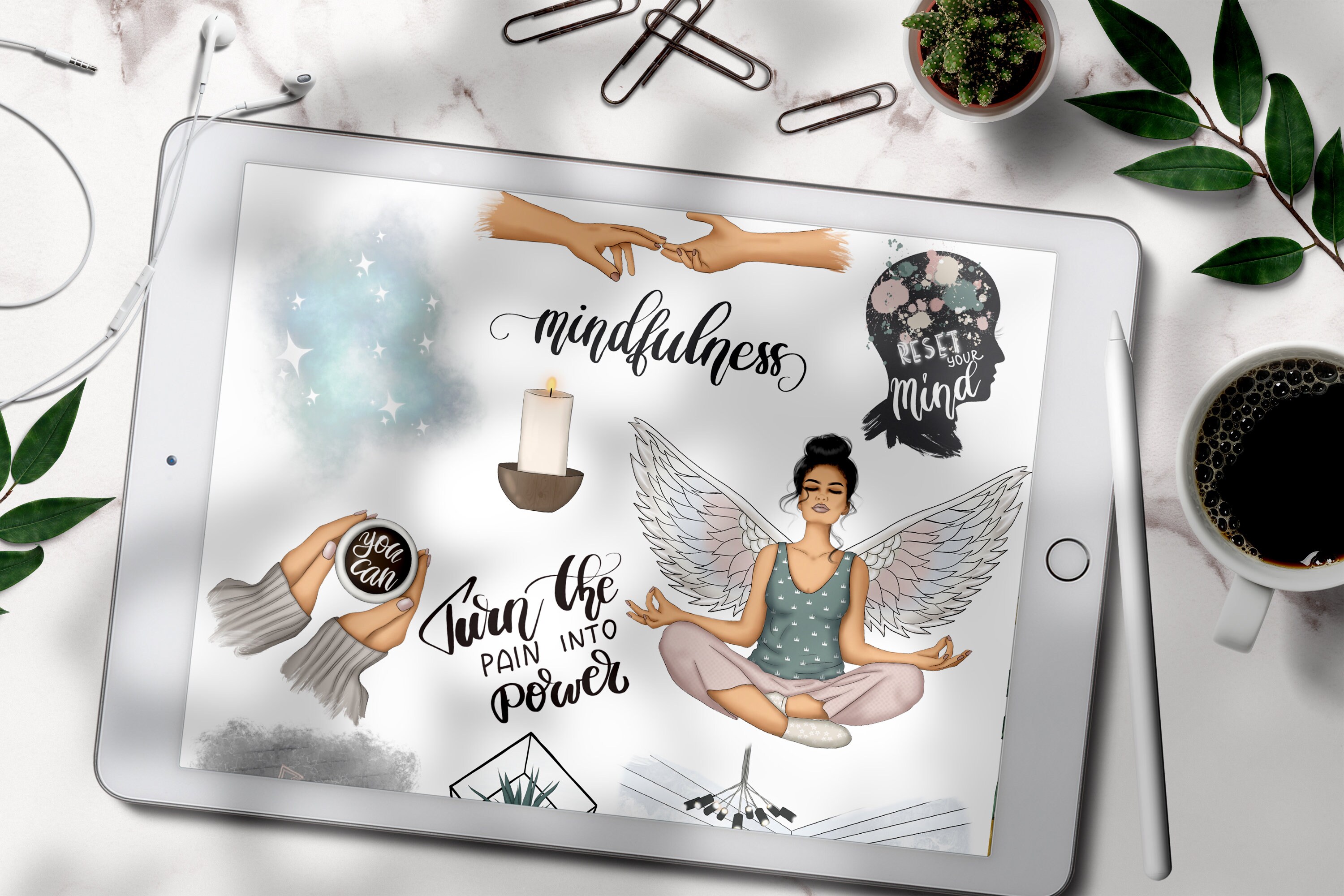 Mindfulness Stickers Mental Self Caredigital - Etsy