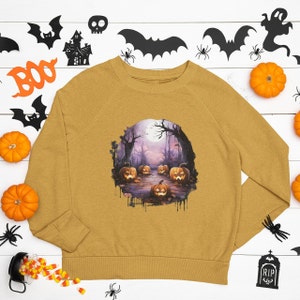 Spooky Forest Pumpkins Designs for Scary Halloween Gifts & Invitations ...