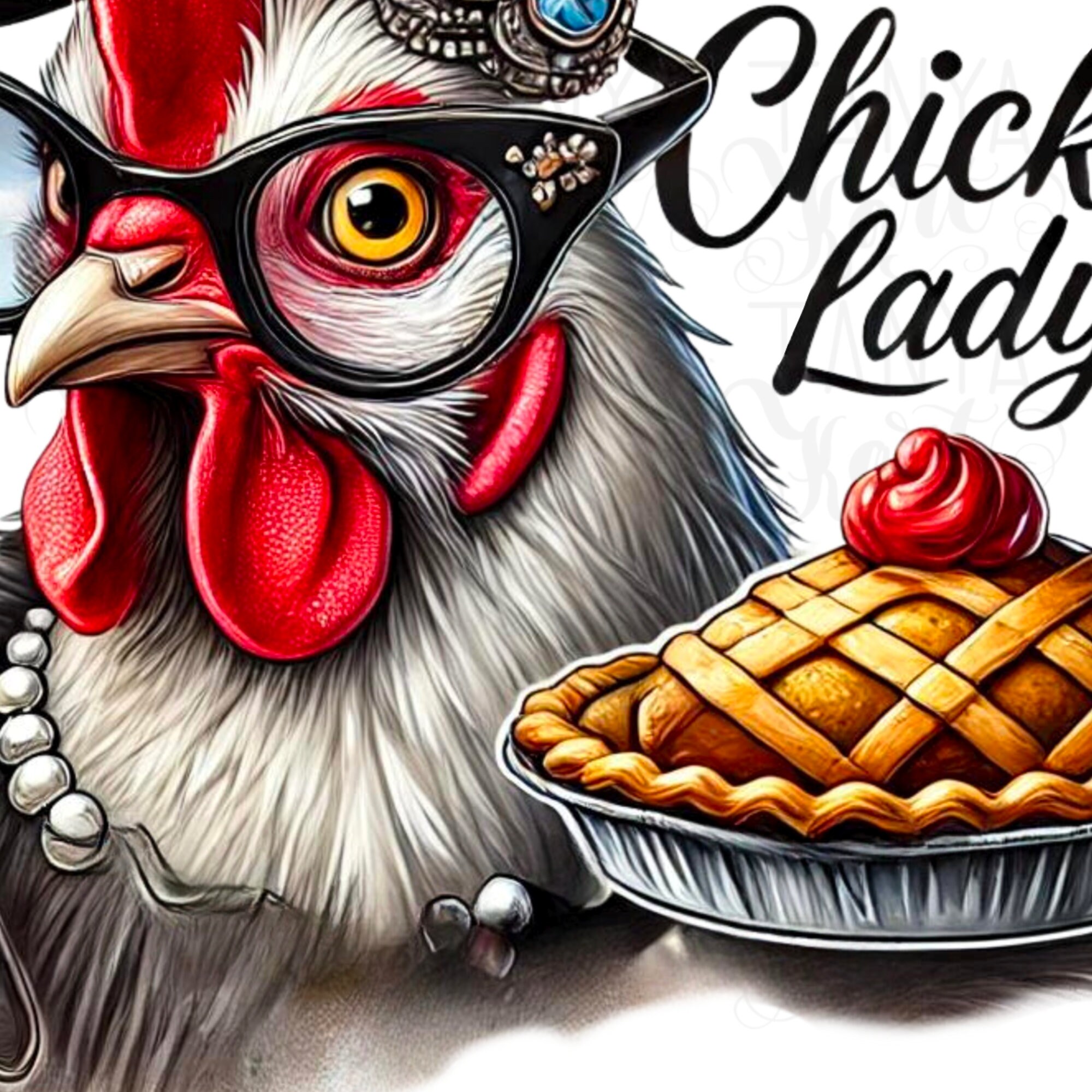 Crazy Chicken Lady PNG, Sublimation Digital File, Digital Chicken Lover ...