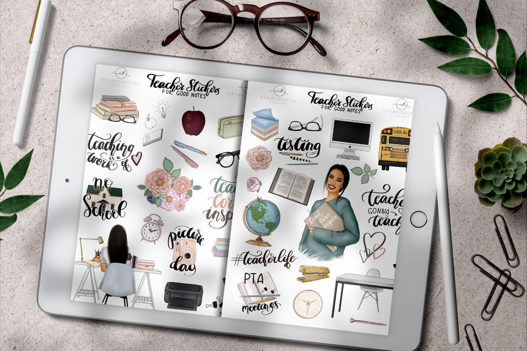 Teacher Digital Planner Stickers for Goodnotes 5, Digital Planner ...