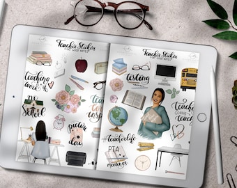 Teacher Digital Planner Stickers for Goodnotes 5, Digital Planner ...