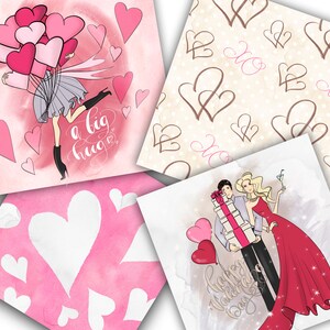 Fashion Papers, Valentines Papers, February 14 Patterns, Hearts Pattern ...