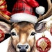 Digital Deer Sublimation Print File Printable Christmas Deer Graphic PNG Download Red Deer ...