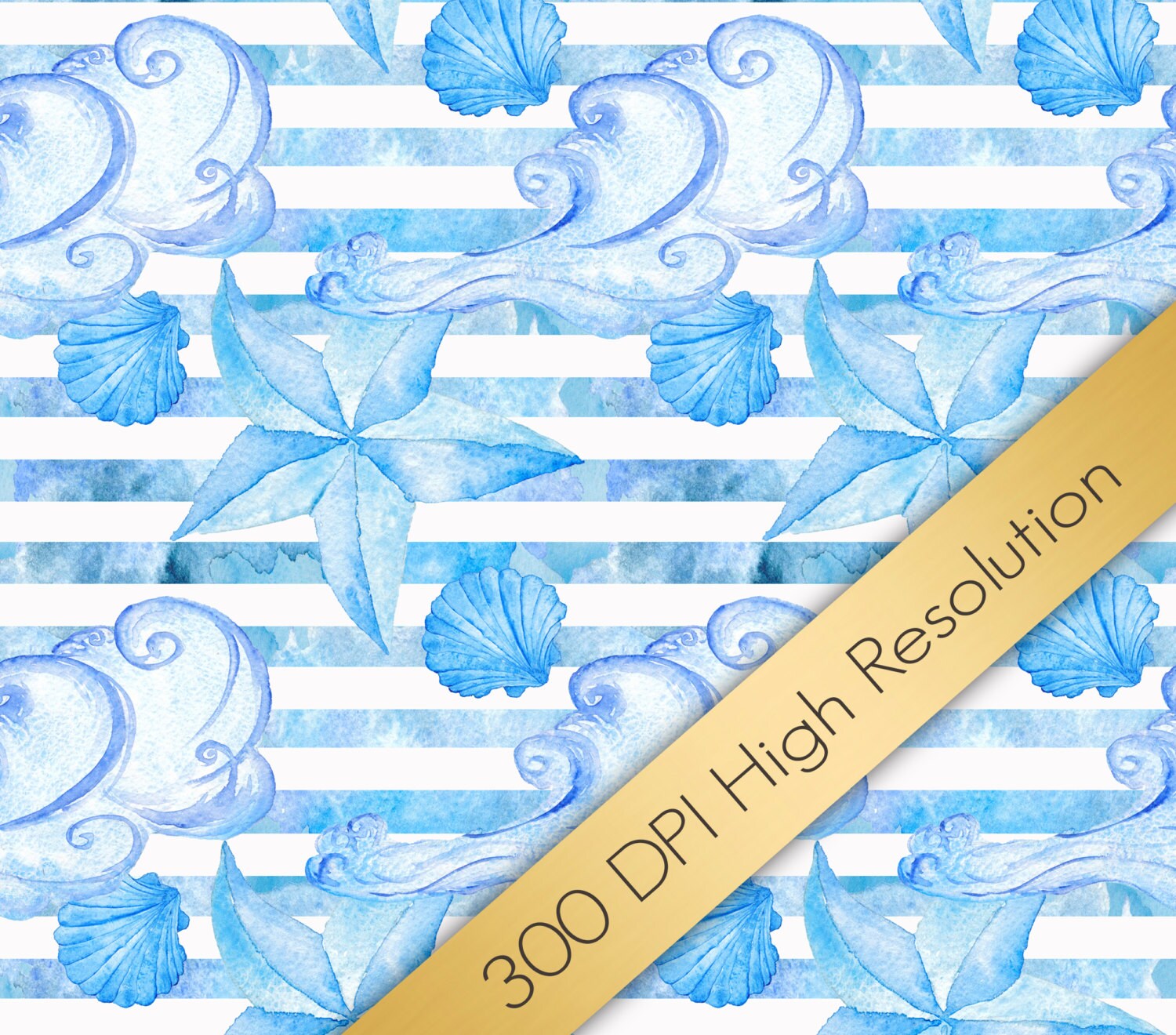 Sea Patterns Nautical Paper Navy Blue Texture Watercolor | Etsy