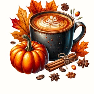 Cozy Autumn PNG Digital Download, Fall Coffee Mug Sublimation Design ...