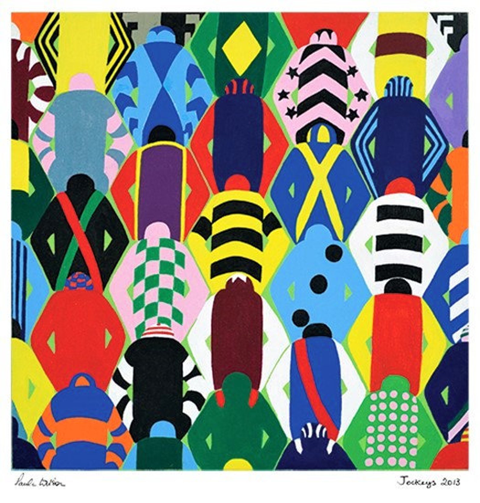 Horse Racing 'jockeys' - Owners Racing Colours Worn by the Jockey, Seen ...