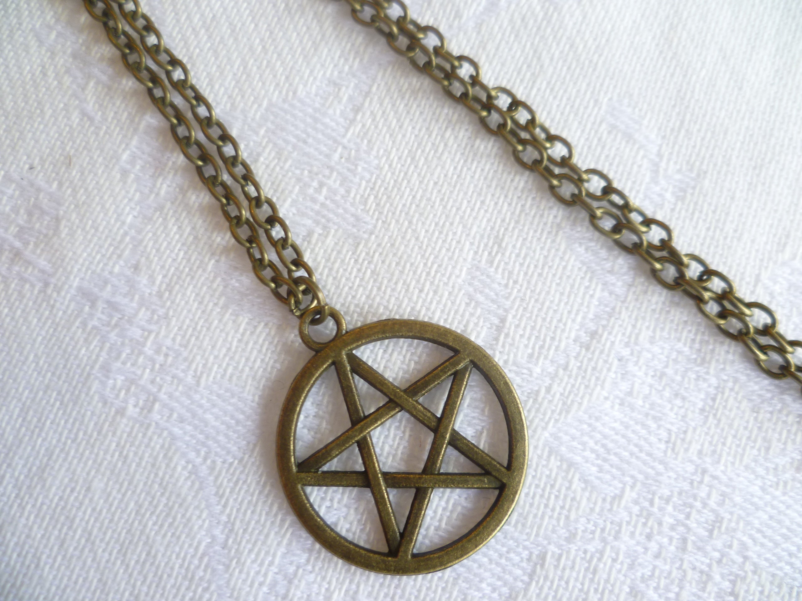 Pentagram necklace charm necklacepentacle necklace | Etsy