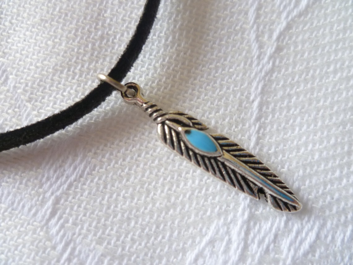 Feather Choker,boho Choker Feather Necklace,black Choker,choker ...