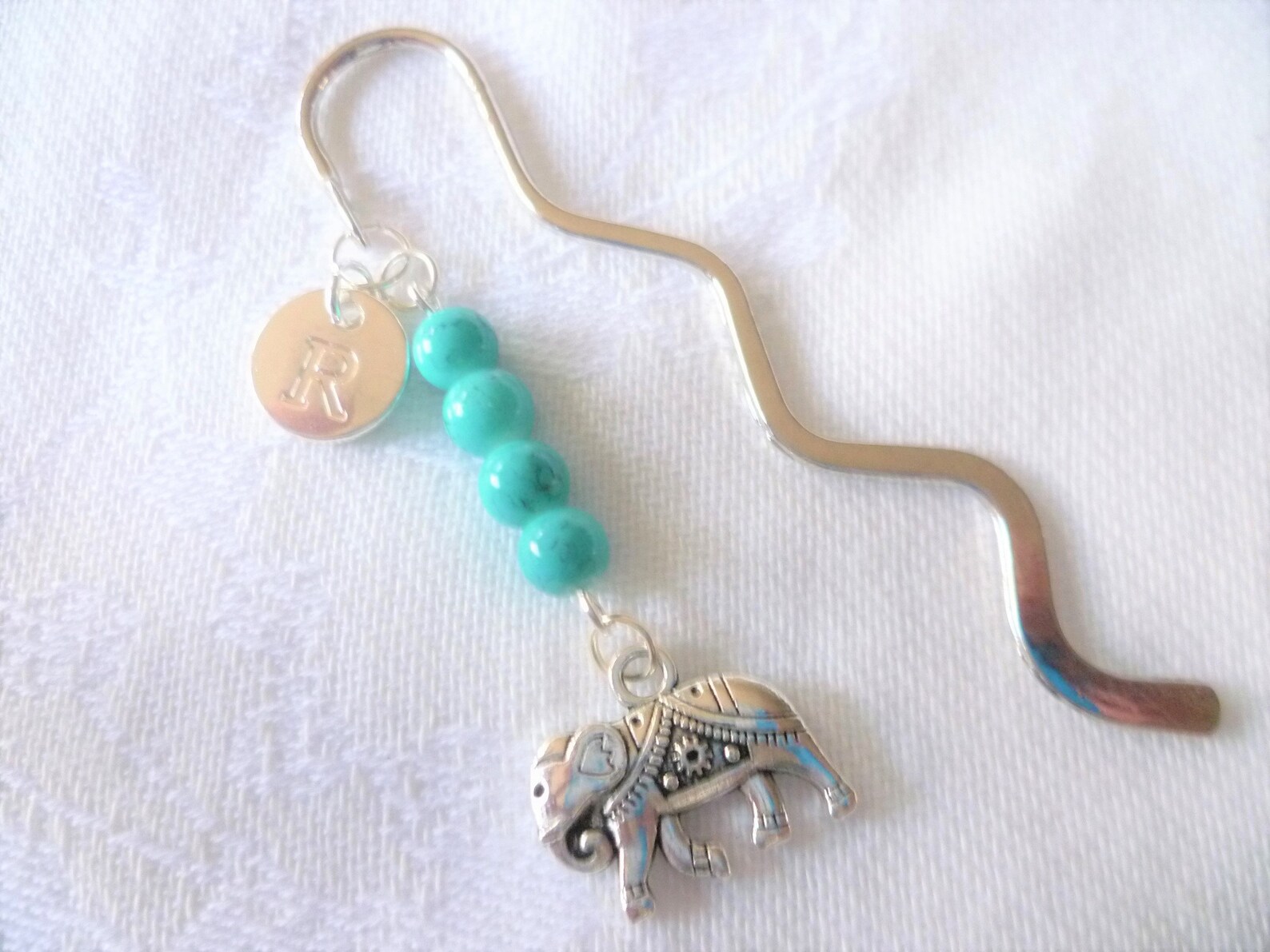 Elephant Bookmarkinitial Charmpersonalised Giftbook - Etsy UK