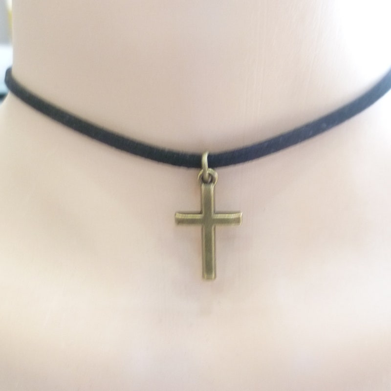 Cross Choker - Etsy