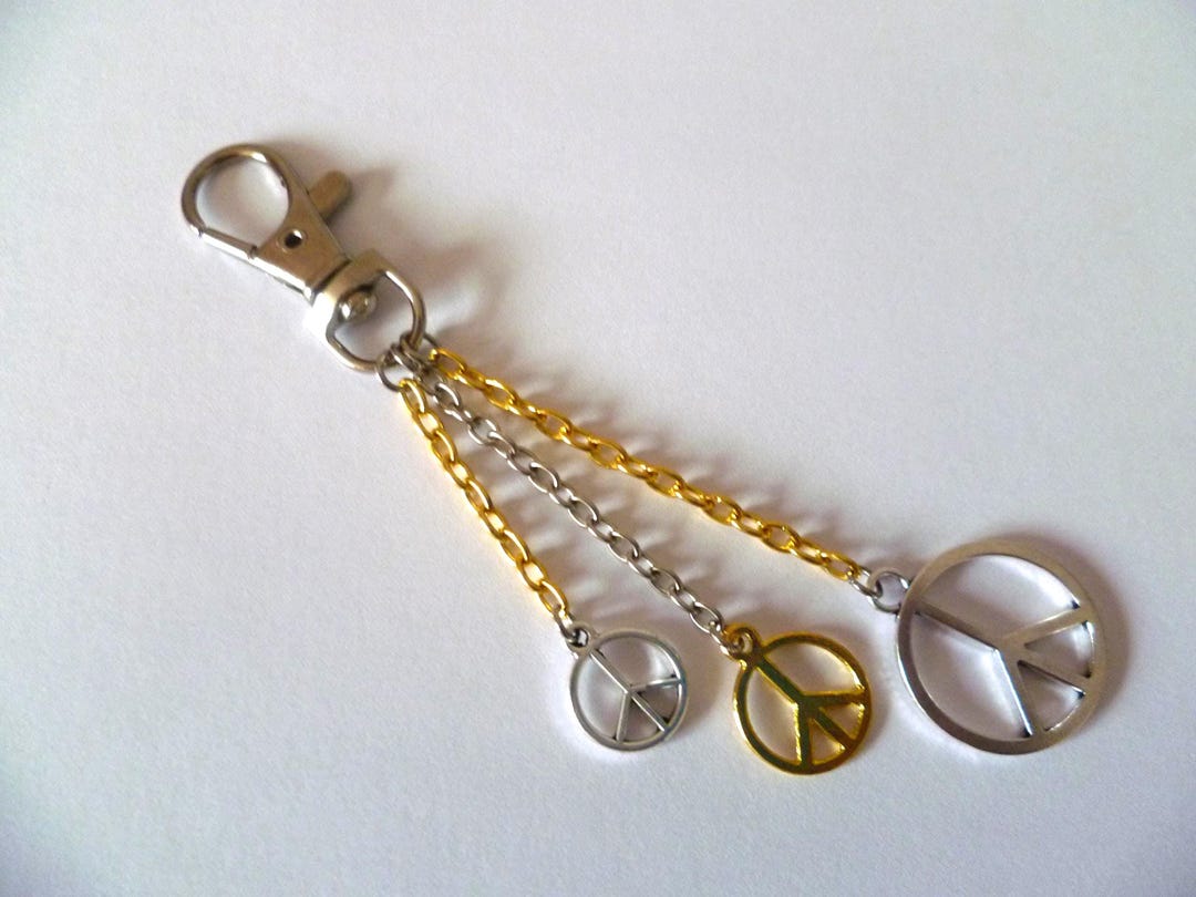 Peace Bag Charm,silver and Gold Purse Accessory - Etsy