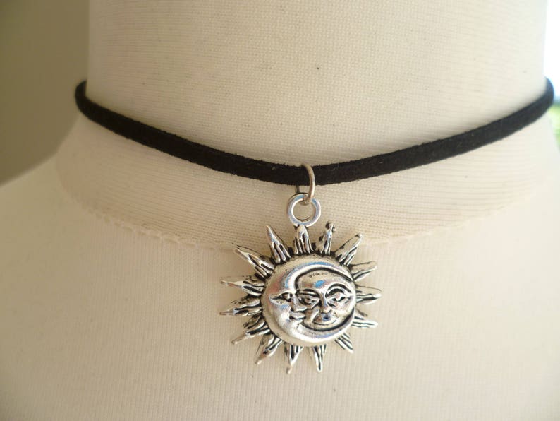 Sun and Moon Chokersun Chokerchoker Necklacewiccan | Etsy UK