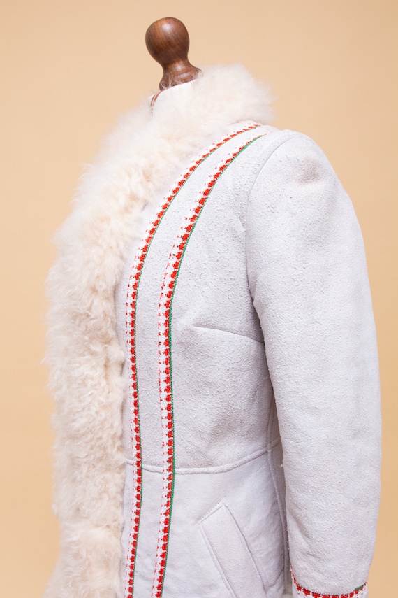 Vintage 1960's embroidered sheepskin afghan coat, 70'… - Gem