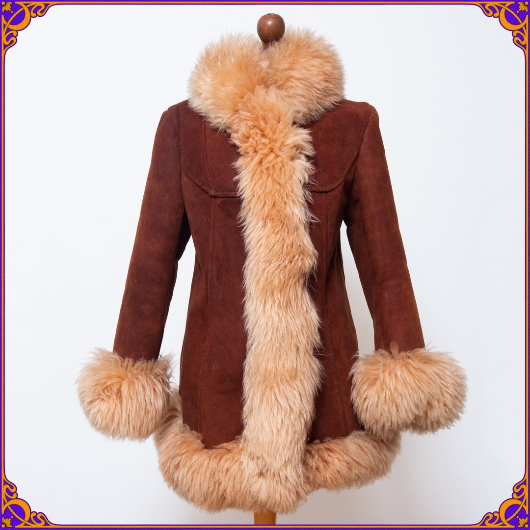 ICONIC Authentic Vintage 60s 70s Real Lamb Fur Sheepskin Afghan Coat ...