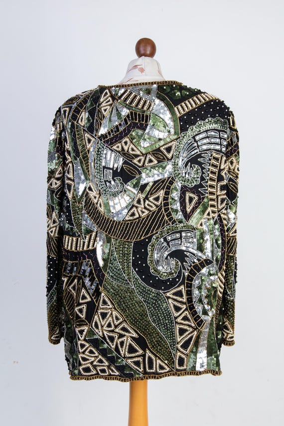 RARE VINTAGE 1980's Frank Usher heavily beaded sequin… - Gem