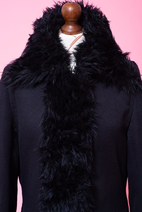 Shaggy 70s Faux Fur Hippie Coat Penny Lane Coat Fl Gem 8945