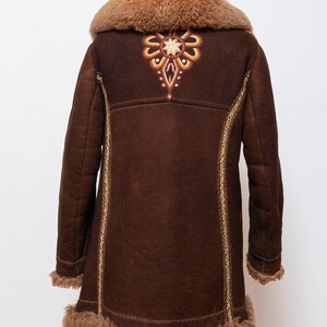 Epic Iconic Vintage AUTHENTIC 60s 70s Sheepskin Shearling Embroidered ...