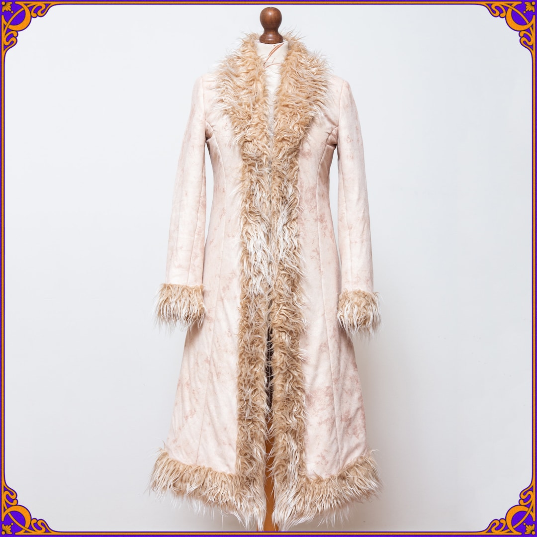ICONIC Penny Lane 70s Afghan Boho Maxi Coat Vintage Shaggy Faux Suede & Faux Fur Coat. Hippie ...