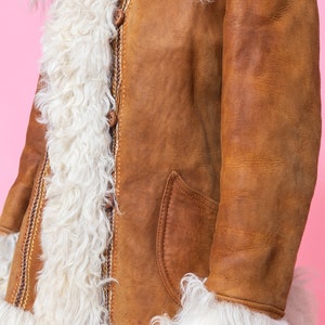 ICONIC Authentic Vintage 60s 70s Real Lamb Fur Embroidered Afghan Coat ...