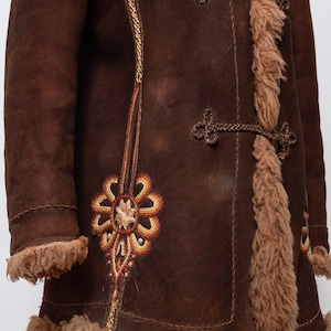 Epic Iconic Vintage AUTHENTIC 60s 70s Sheepskin Shearling Embroidered ...