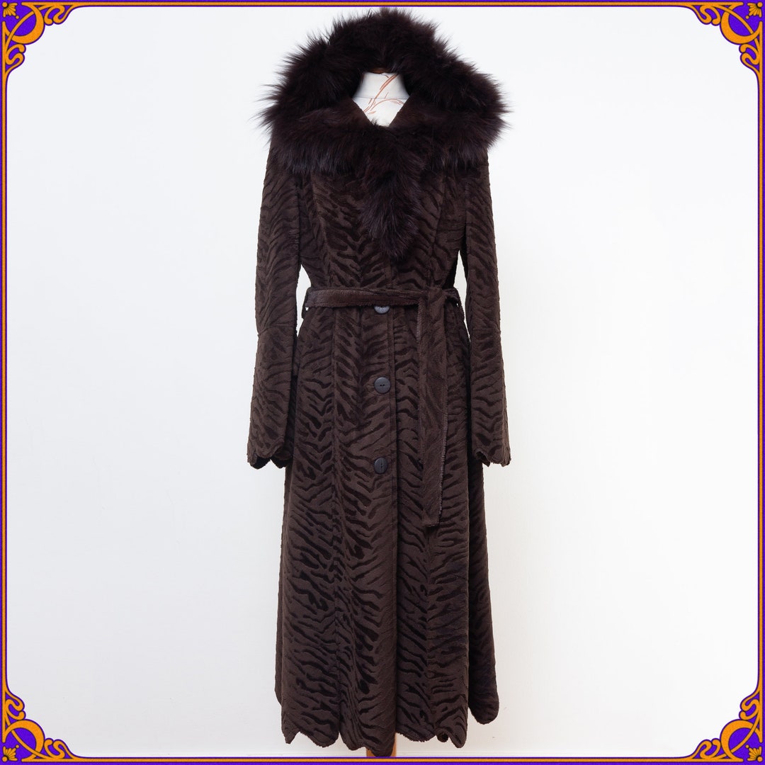 Vintage Super Rare 70s Real Fur Velour Princess Coat. One of a Kind ...