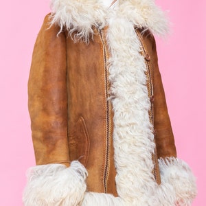 ICONIC Authentic Vintage 60s 70s Real Lamb Fur Embroidered Afghan Coat ...