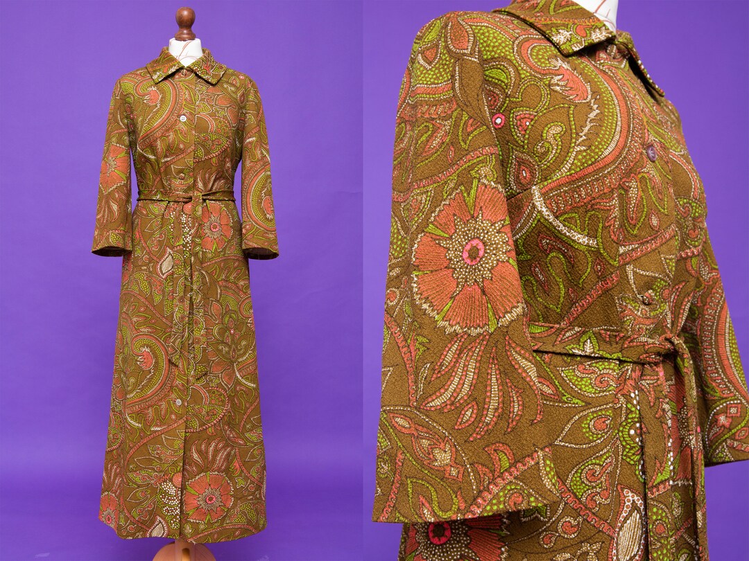 Beautiful 1970's Hippie PSYCHEDELIC Robe . so Magical - Etsy