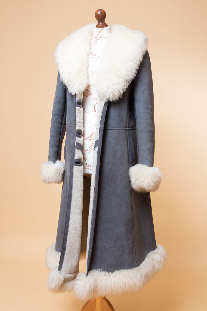 INCREDIBLE RARE VINTAGE Leather Princess Coat With Dramatic - Etsy