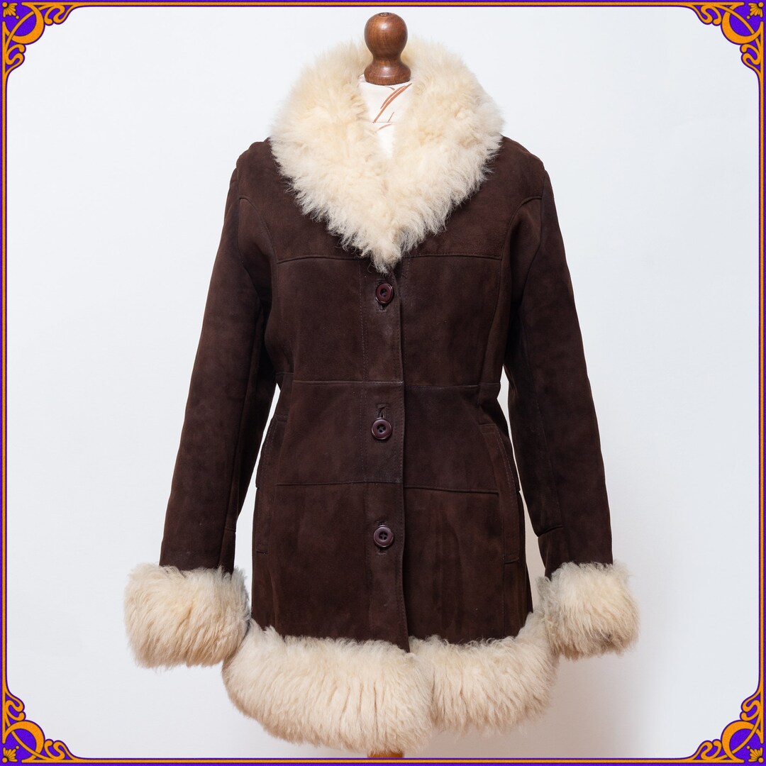 Vintage Authentic Woodstock 60s 70s Shearling Sheepskin Coat. Polish ...