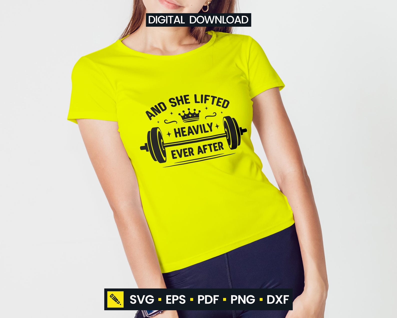 And She Lifted Heavily Ever After SVG, Funny Gym Quote, Workout SVG ...