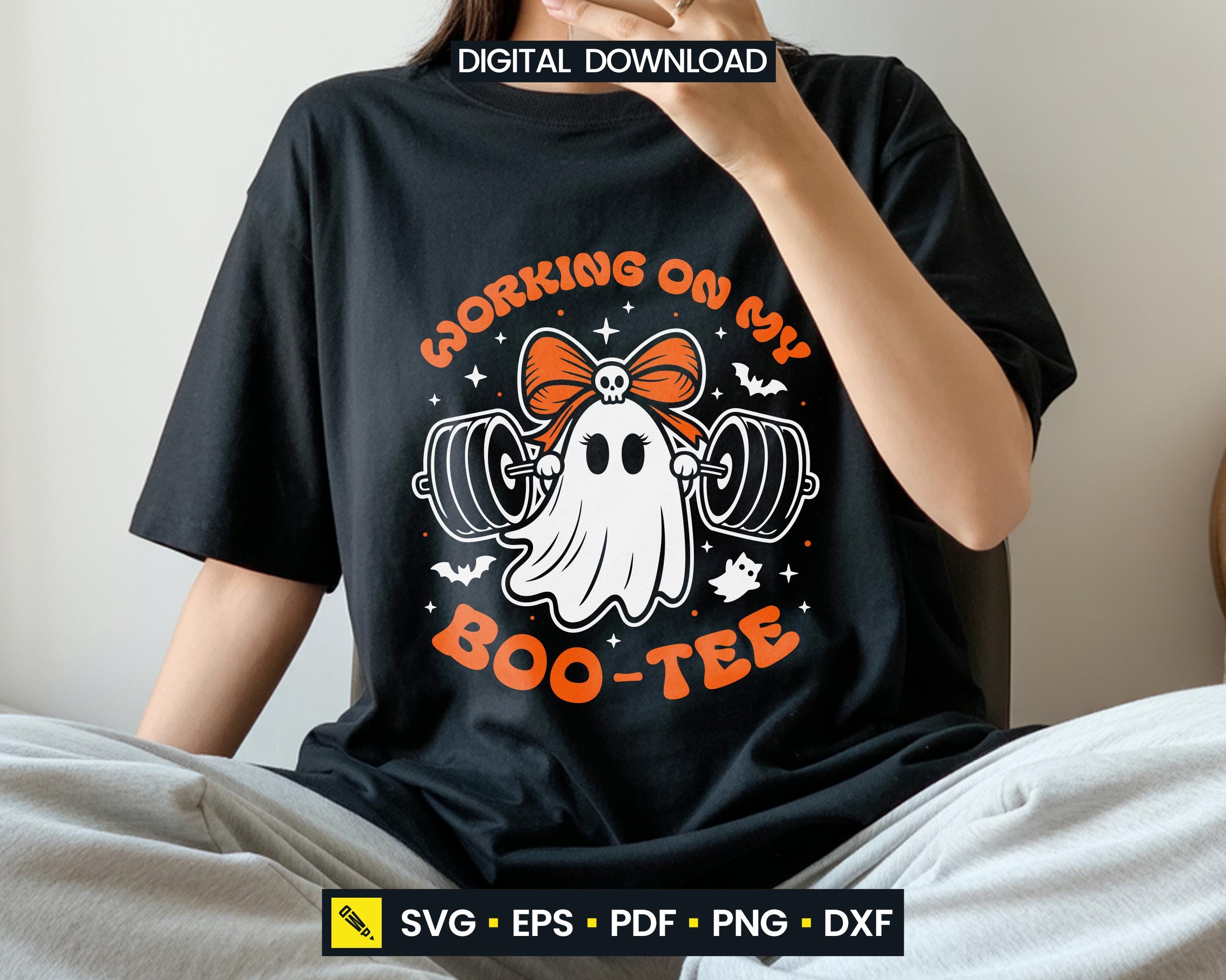 Funny Halloween Workout Ghost SVG: Gym Fitness Clipart (digital ...